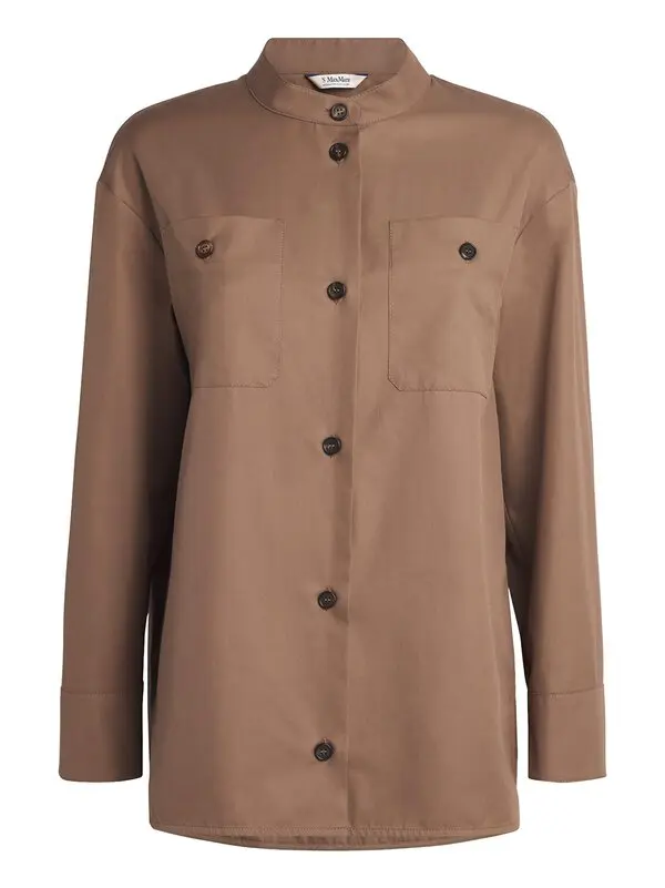 Max Mara Cotton Twill Shirt - Brown