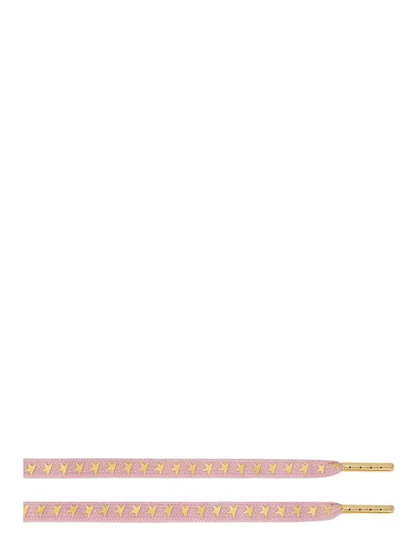 Golden Goose Star Print Fabric Laces - Pink