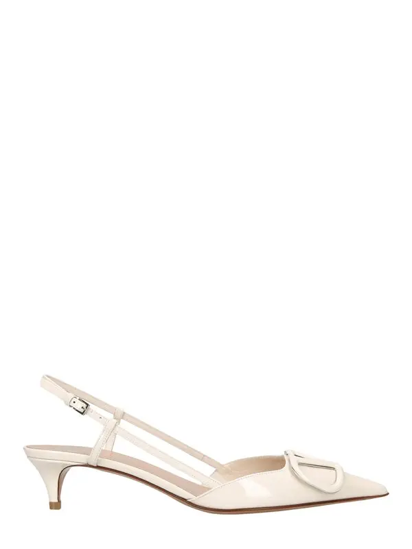 Valentino Garavani Vlogo Slingback Pumps - Ivory