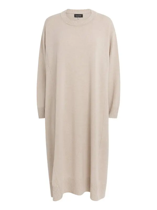 Eskandar Cashmere A-line Sweater Dress - Grey