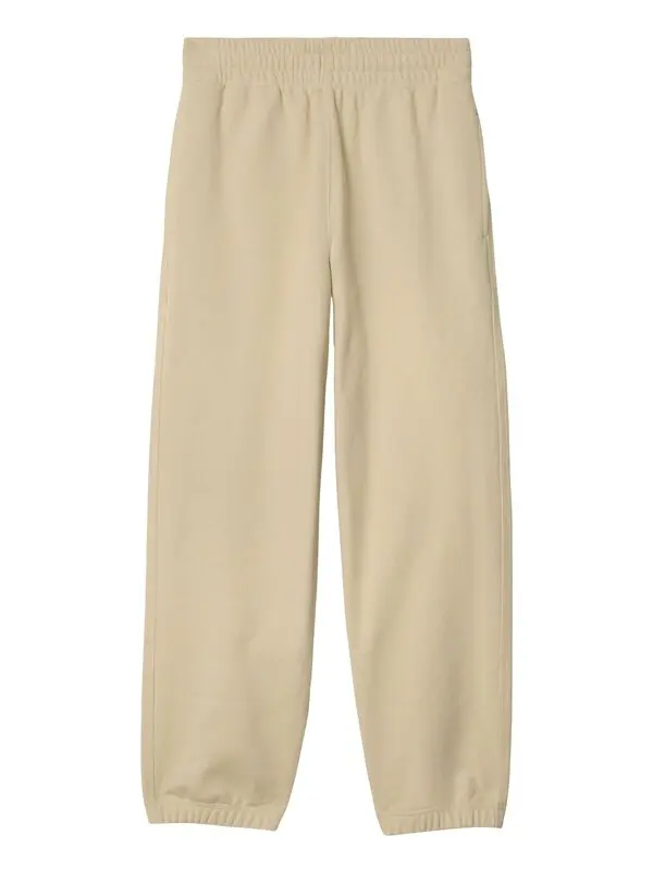 Burberry Cotton Loop-back Check Appliqué Jogger - Beige