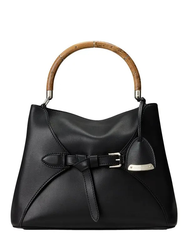 Ralph Lauren Calfskin Top-handle Bag - Black