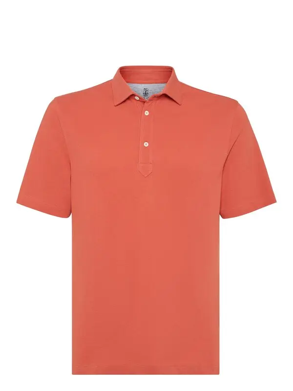 Brunello Cucinelli Cotton Piqué Polo Shirt - Orange