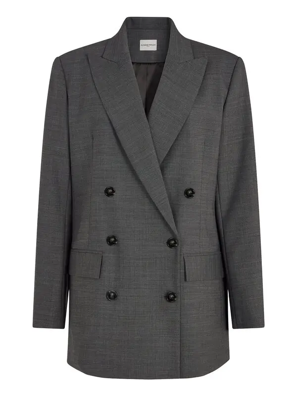 Claudie Pierlot Double-breasted Tailored Blazer - Grey