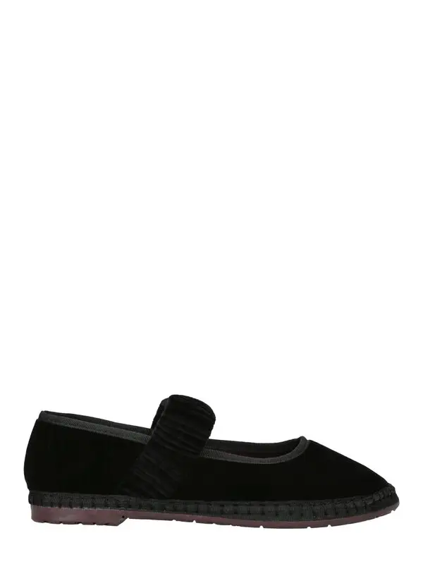 FLABELUS Velvet Mafalda Espadrilles - Black