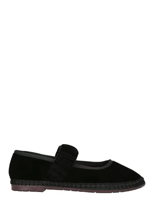 FLABELUS Velvet Mafalda Espadrilles - Black