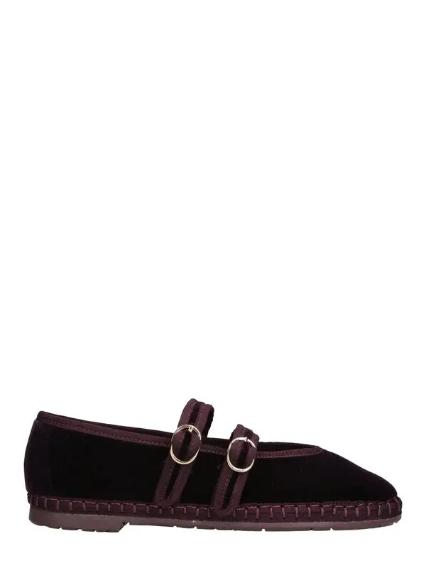 FLABELUS Velvet Claire Mary Janes - Purple
