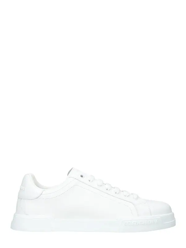 Dolce & Gabbana Leather Portofino Sneakers - White