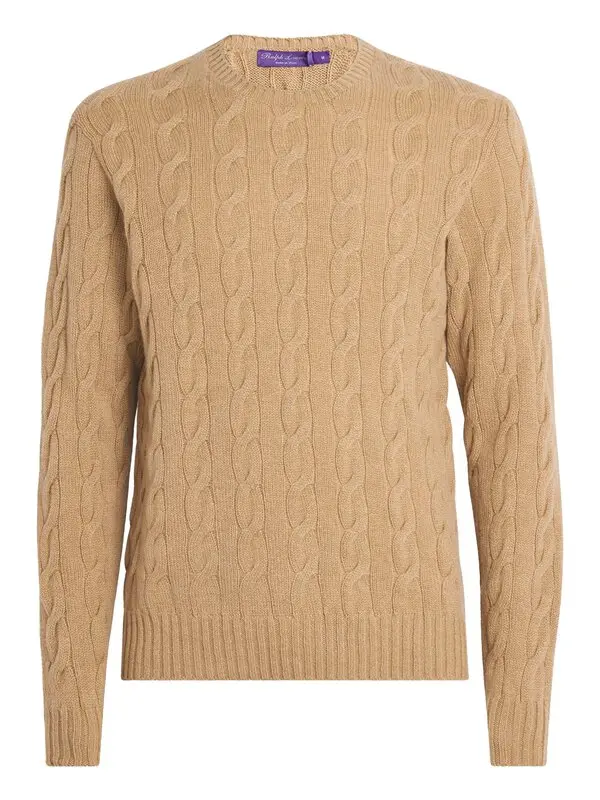 Ralph Lauren Purple Label Cashmere Cable-knit Sweater - Beige