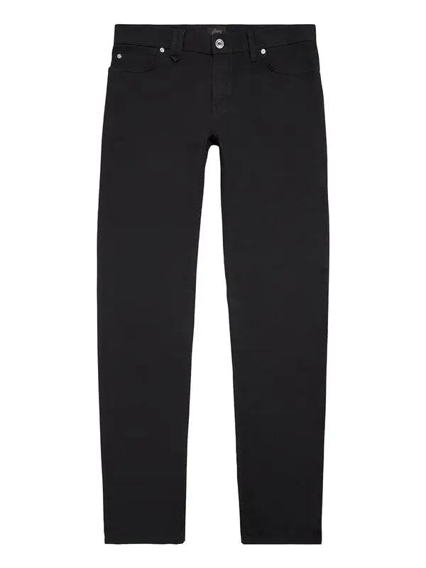Brioni Stretch-cotton Chinos - Black