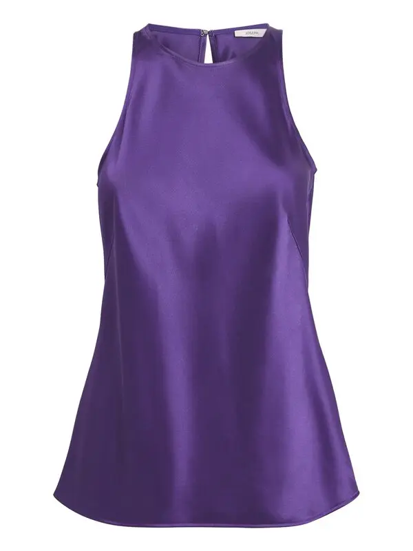 JOSEPH Satin Sleeveless Top - Purple