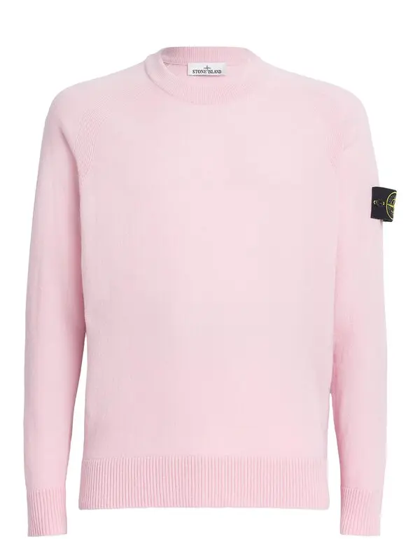 Stone Island Virgin Wool Sweater - Pink