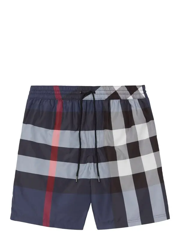 Burberry Check Swim Shorts - Blue