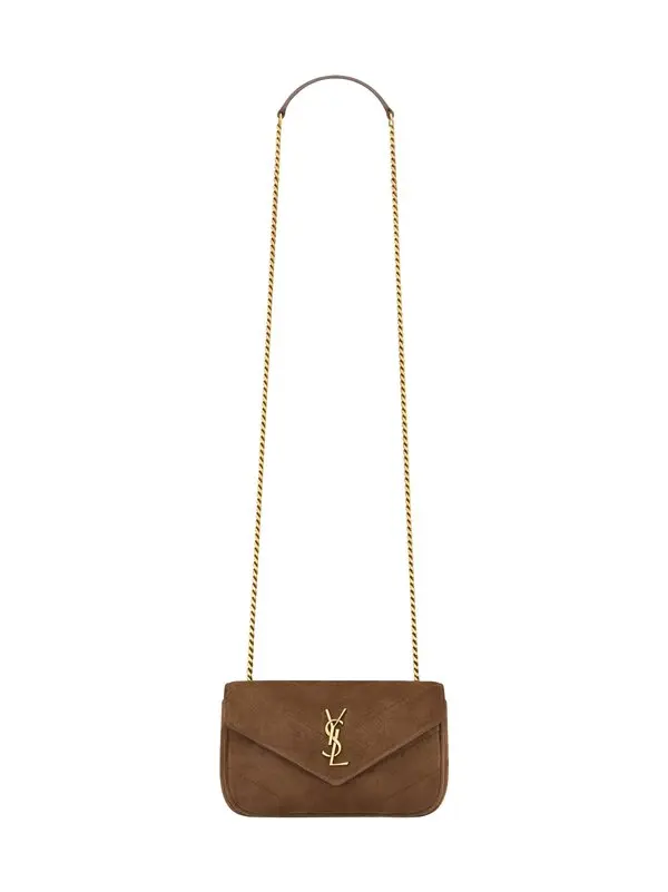 Saint Laurent Mini Loulou Shoulder Bag - Brown
