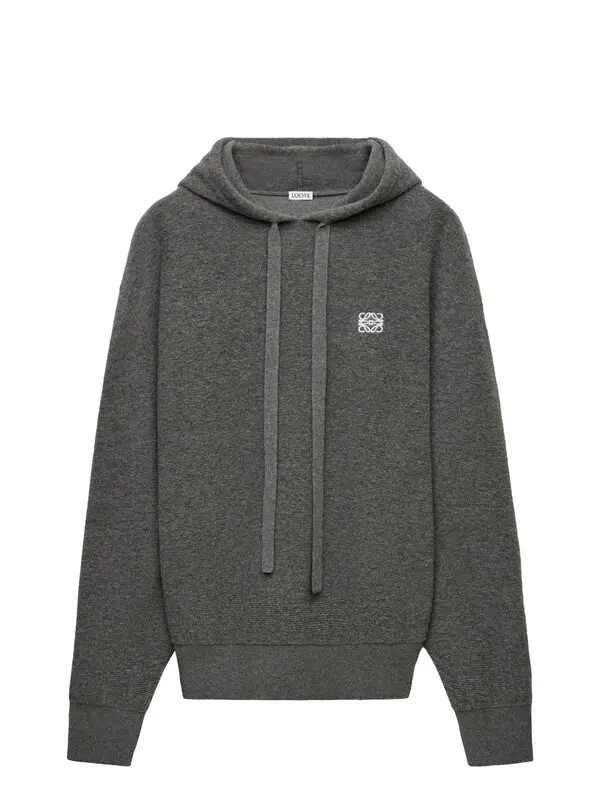 Loewe Wool Anagram Hoodie - Grey