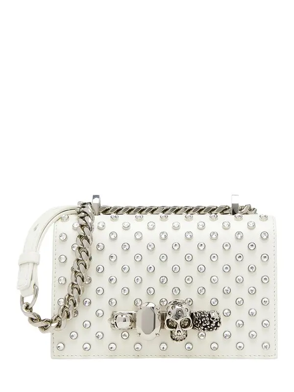 Alexander McQueen Mini Leather Jewelled Satchel - Metallic