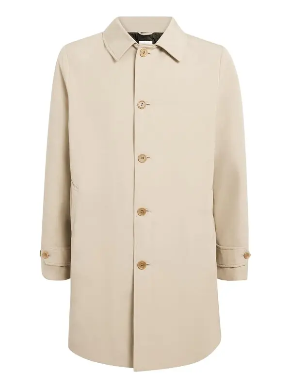 Aspesi Cotton-blend Down Overcoat - Beige