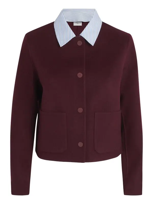 Claudie Pierlot Wool Collared Jacket - Brown