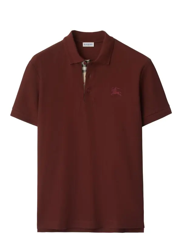 Burberry Piqué Cotton Polo Shirt - Burgundy