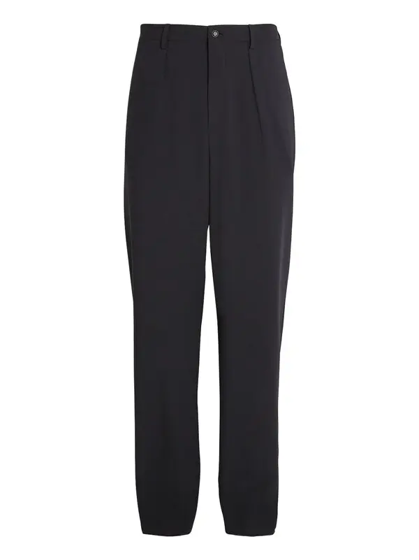 Giorgio Armani Virgin Wool Tailored Trousers - Blue