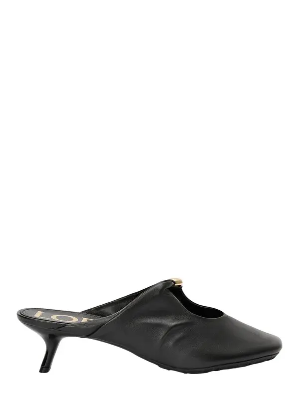 Loewe Lambskin Pebble Soft Heeled Mules 45 - Black