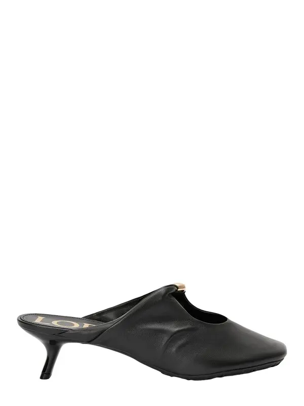 Loewe Lambskin Pebble Soft Heeled Mules 45 - Black