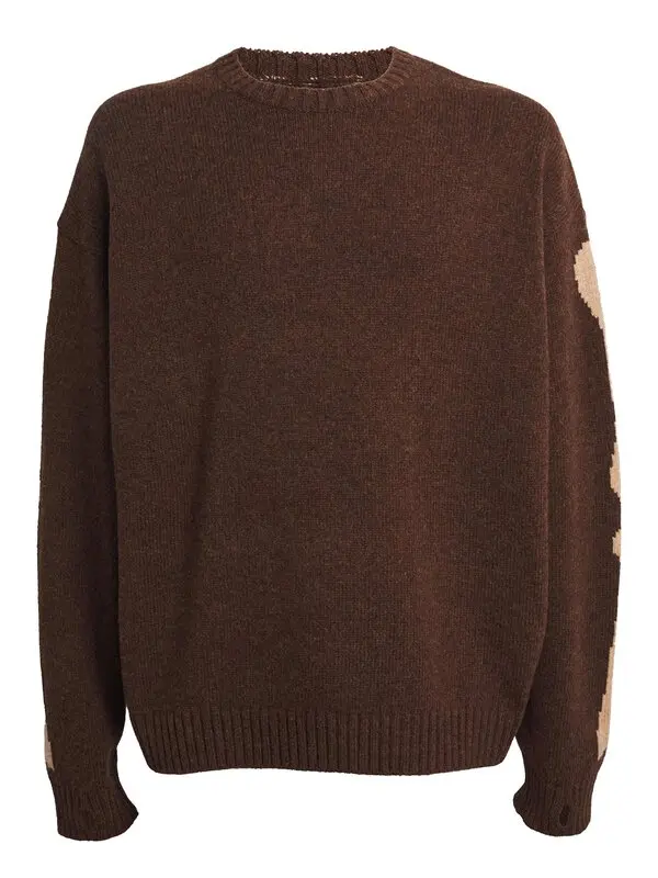 Kapital Wool Intarsia Sweater - Brown