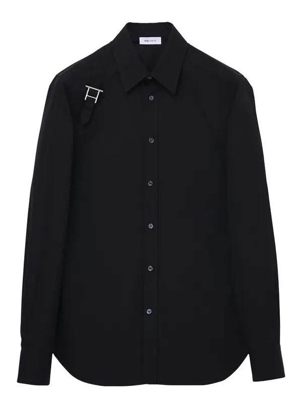 Alexander McQueen Cotton Harness Shirt - Black