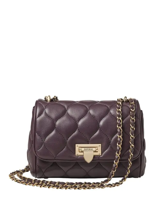 ASPINAL OF LONDON Small Leather Lottie Cross-body Bag - Purple