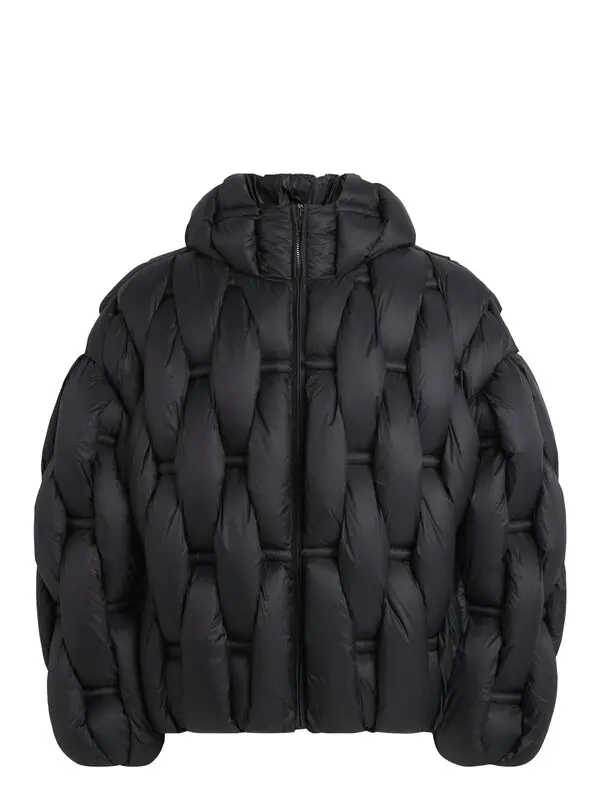RAXXY 3d Woven Down-filled Puffer Jacket - Black