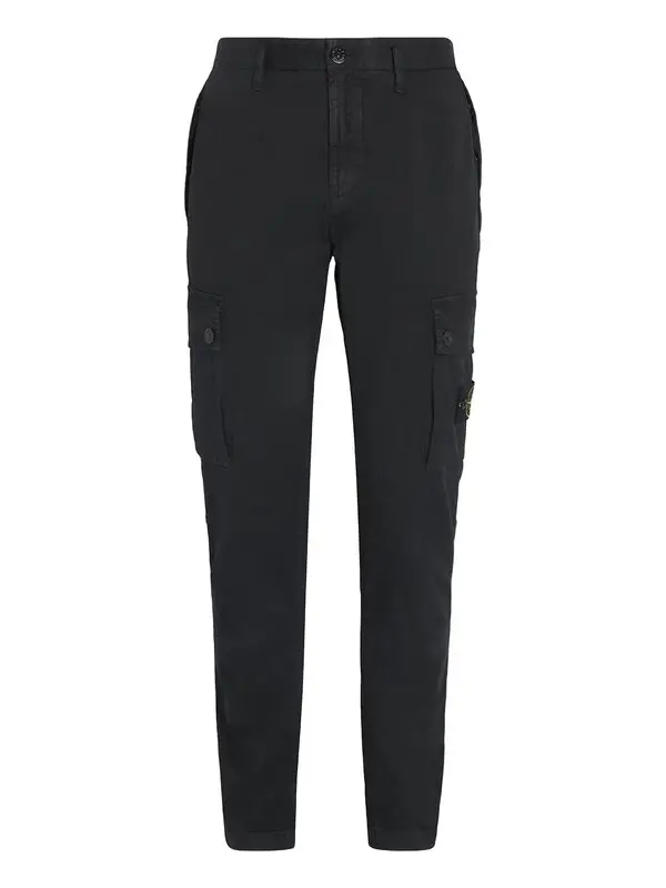 Stone Island Slim Cargo Trousers - Black