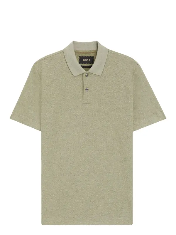 BOSS Cotton-silk Polo Shirt - Green