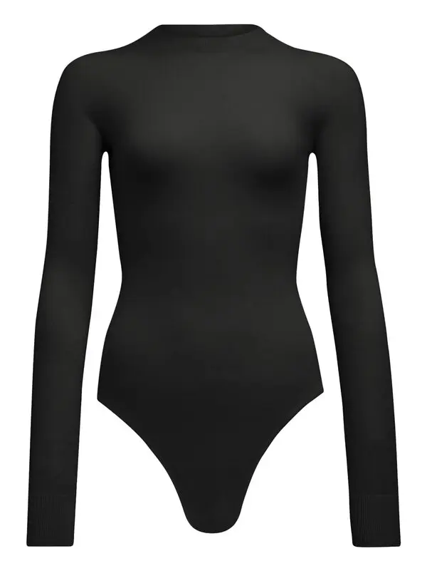 Alaïa Cashmere Long-sleeve Bodysuit - Black