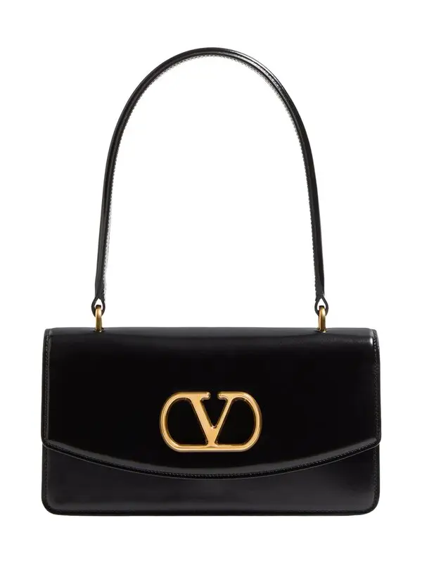 Valentino Garavani Leather Top Handle Bag - Black