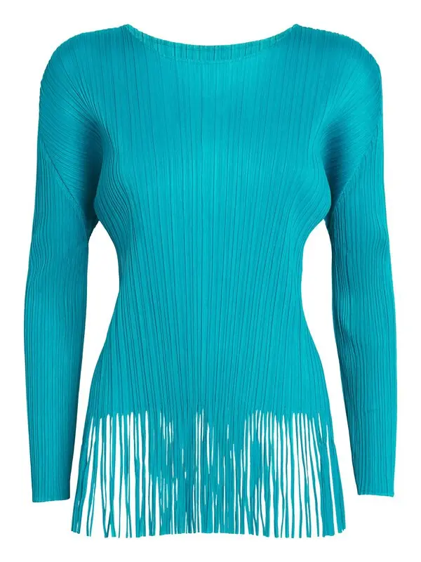 Issey Miyake Wave Long-sleeve Top - Blue