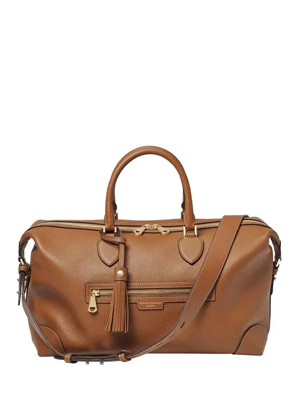 ASPINAL OF LONDON Leather Flight Bag - Brown