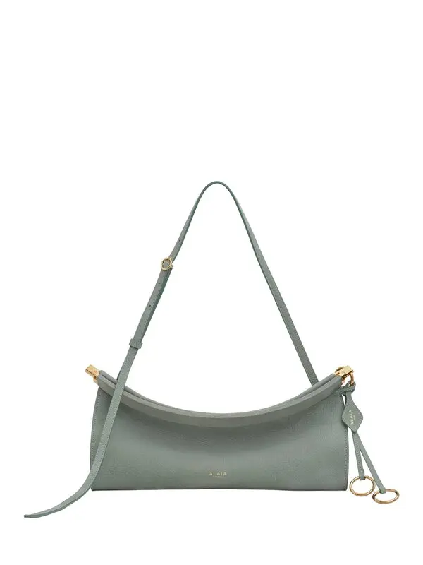 Alaïa Medium Leather Le Click East West Shoulder Bag - Green