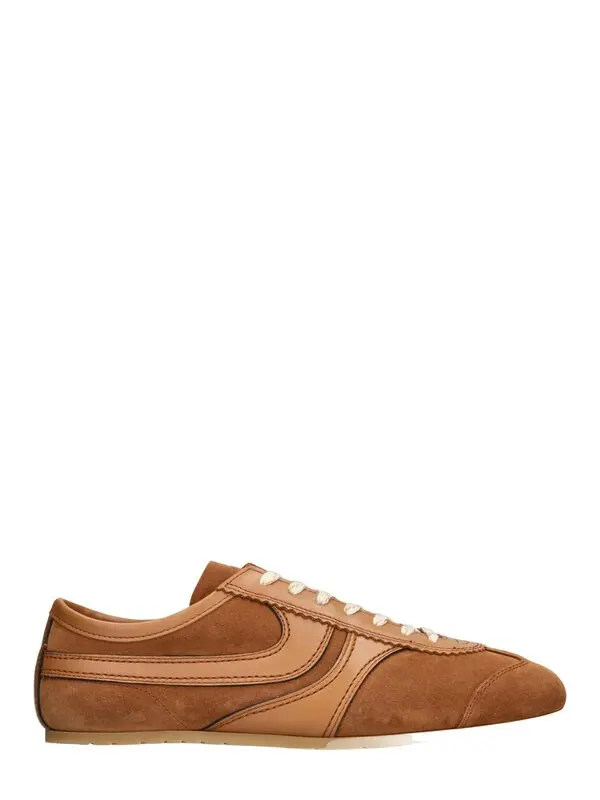 Dries Van Noten Suede Low-top Sneakers - Beige