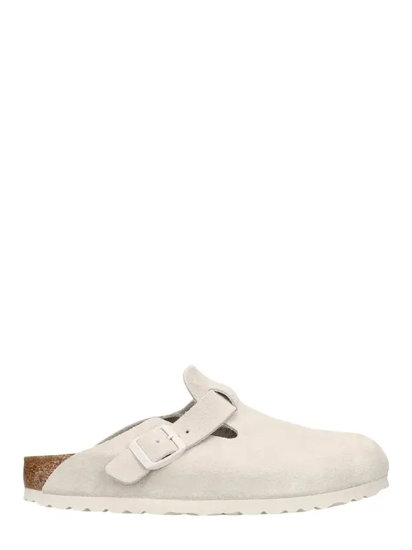BIRKENSTOCK Suede Boston Clogs - White