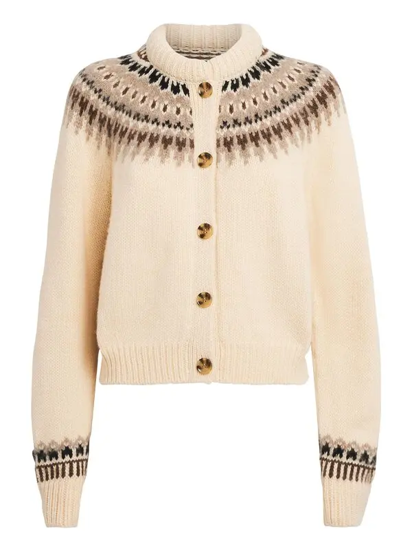 DÔEN Wool-blend Clarke Cardigan - Ivory