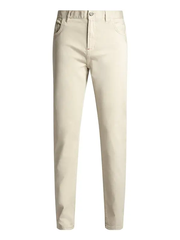 Isaia Slim Leg Jeans - Ivory