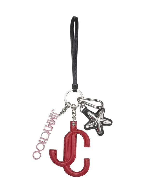JIMMY CHOO Logo Bag Charm - Red
