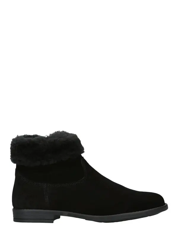 PAPOUELLI Suede Matilda Ankle Boots - Black