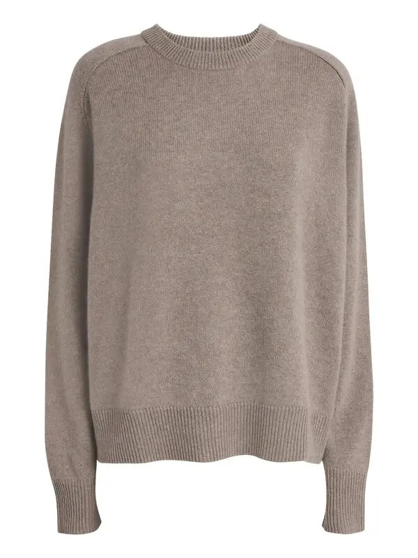 Soft Goat Cashmere Boyfriend Sweater - Beige