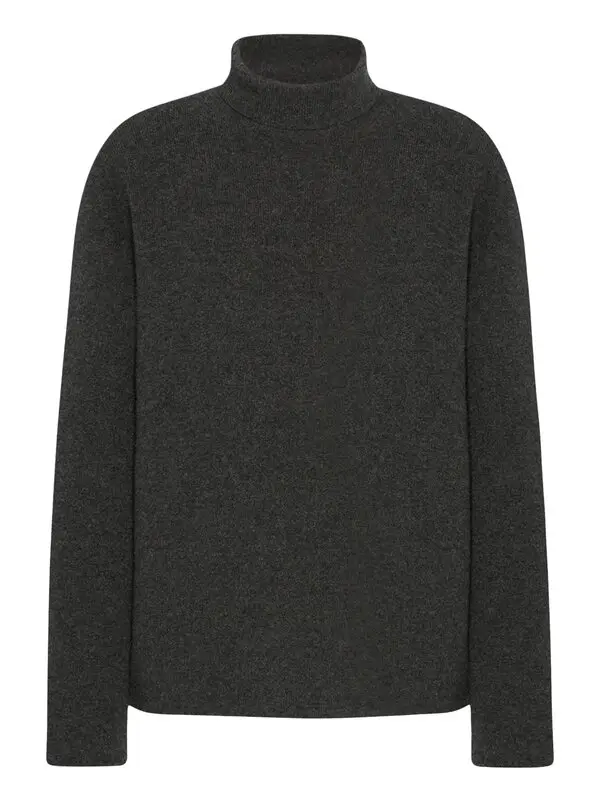 THE ROW Heiti Cashmere Rollneck Sweater - Grey