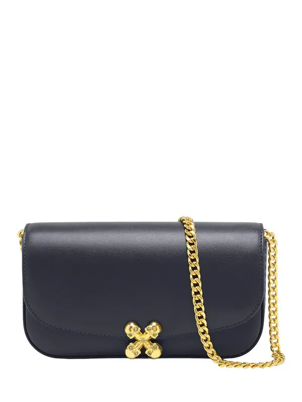 Alexander McQueen Small Skull Flower Cross-body Bag - Black