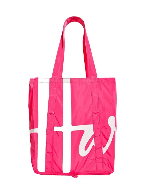 Harrods Logo Pocket Shopper Bag - Pink