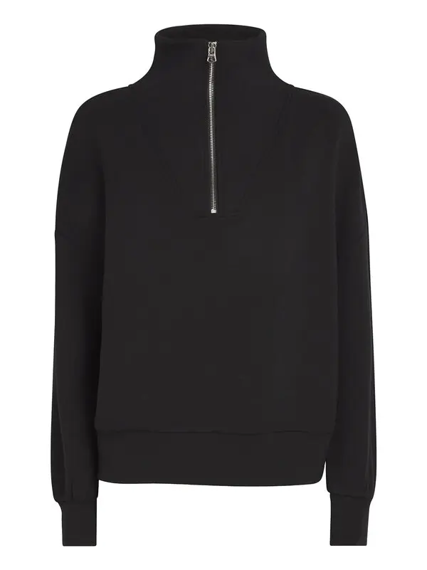 Varley Doublesoft Hawley Half-zip Sweatshirt - Black