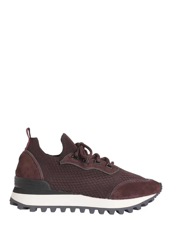 Eleventy Leather Mesh Sneakers - Burgundy
