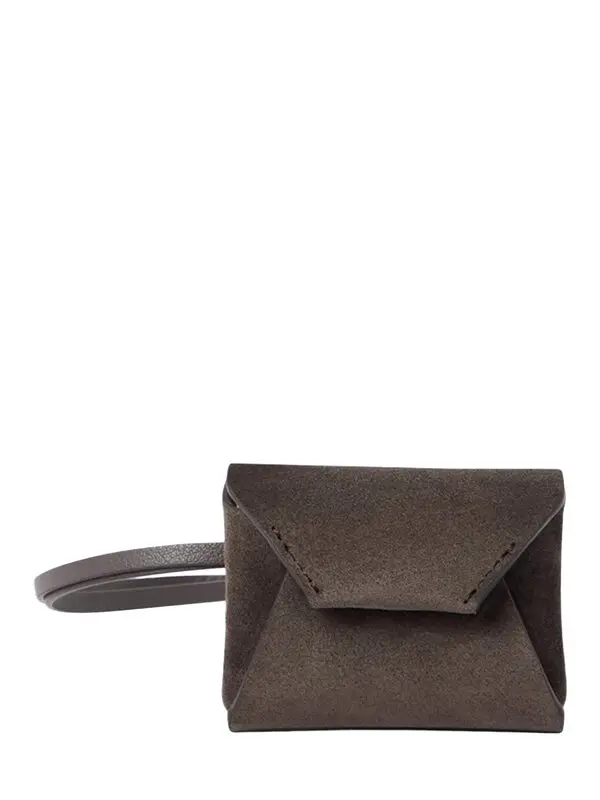 Brunello Cucinelli Suede Pouch Bag Charm - Brown